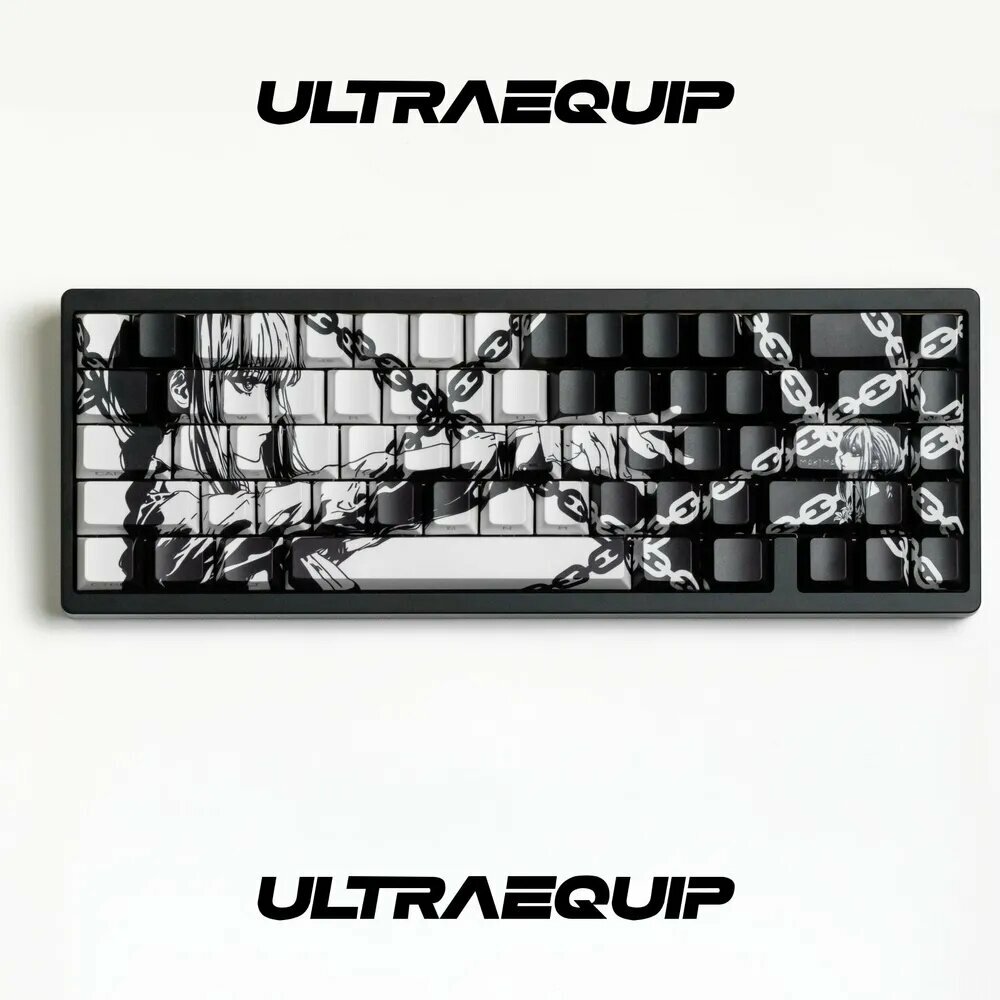 Кейкапы для механической клавиатуры Тема аниме Макима,130 клавиш, подсветка, боковая печать, Cherry