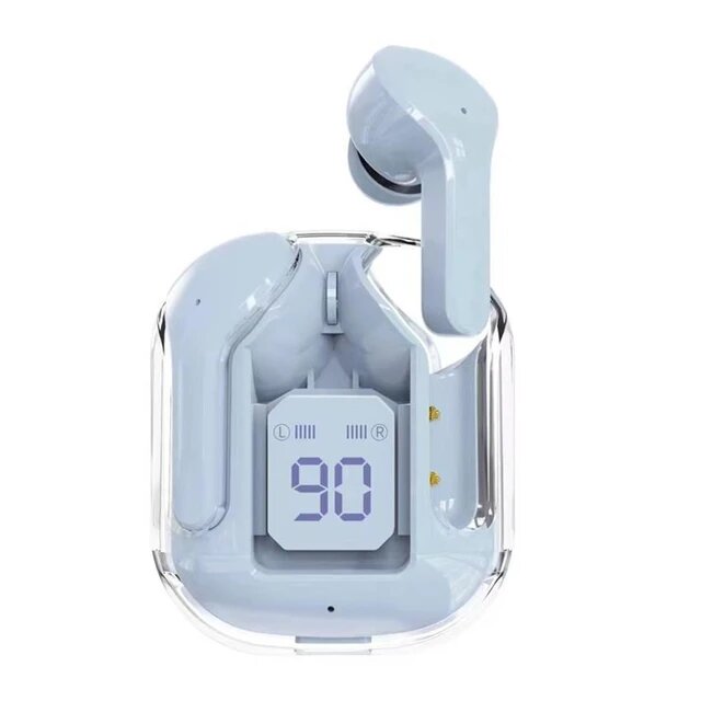Оригинальные беспроводные Bluetooth-наушники T2, прозрачные HiFi-наушники, светодиодный цифровой индикатор заряда батареи, стереозвук, совместимость с мобильными телефонами.