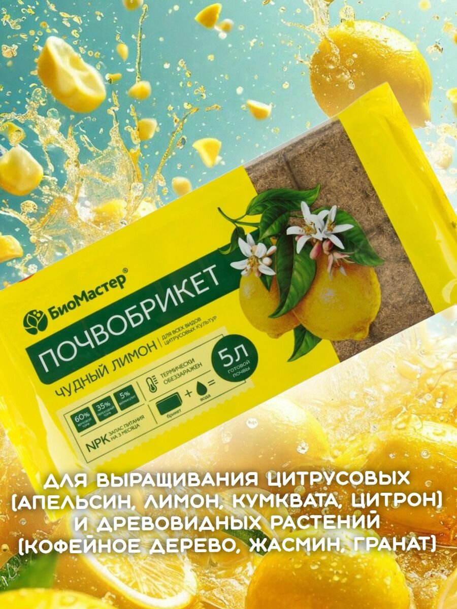 Почвобрикет Чудный лимон БиоМастер 5 л