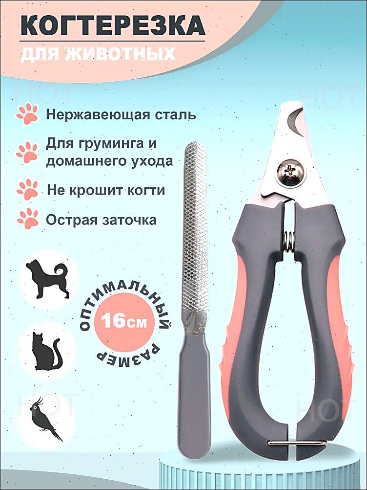 Когтерезка для кошек, собак, животных, кроликов. Ножницы для стрижки когтей.