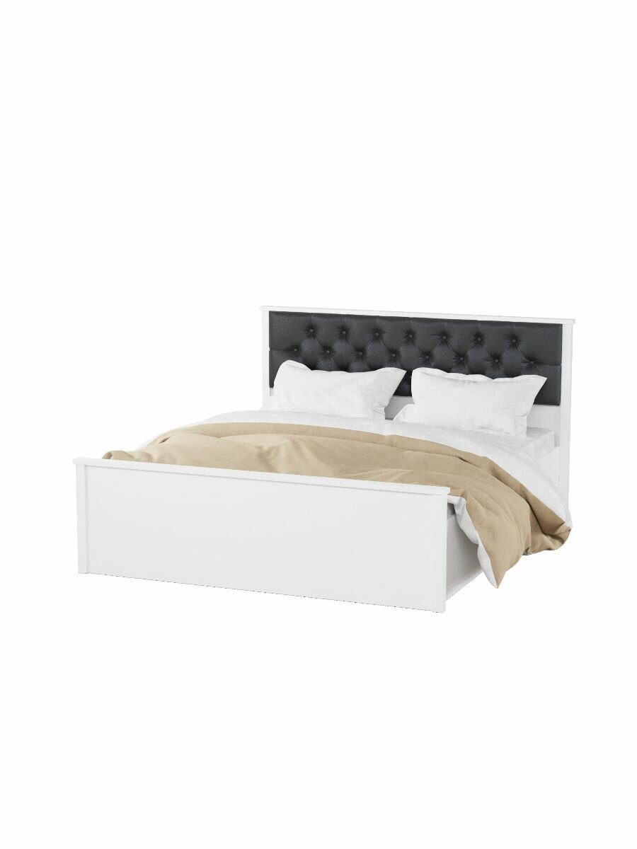 Кровать двуспальная Домани Модена МКР-2 1,6, ортопедическое основание, 1742х1010х2083, Белый