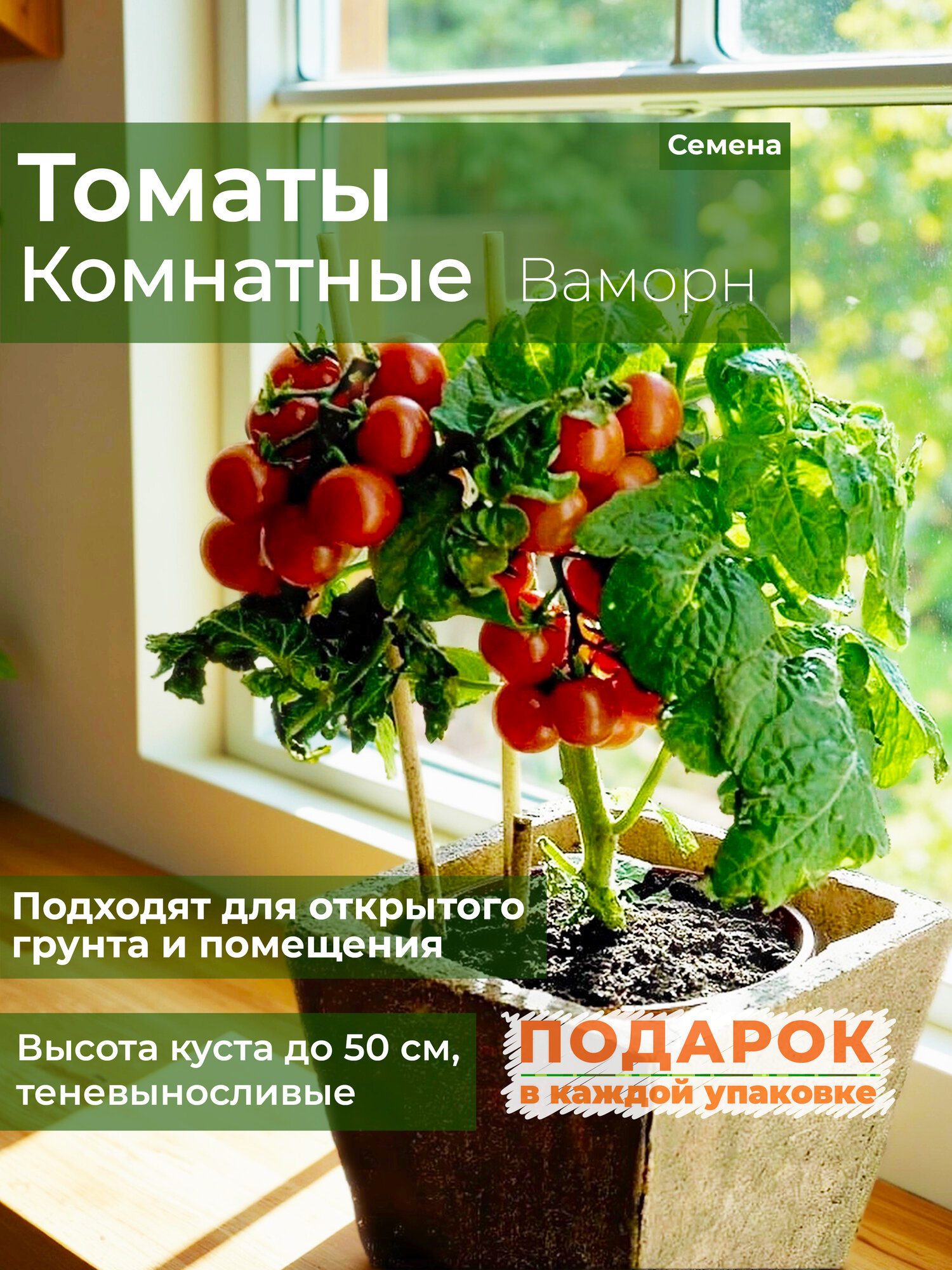 Томаты балконно-комнатные Ваморн, Семена, 20 шт, семена комнатных растений