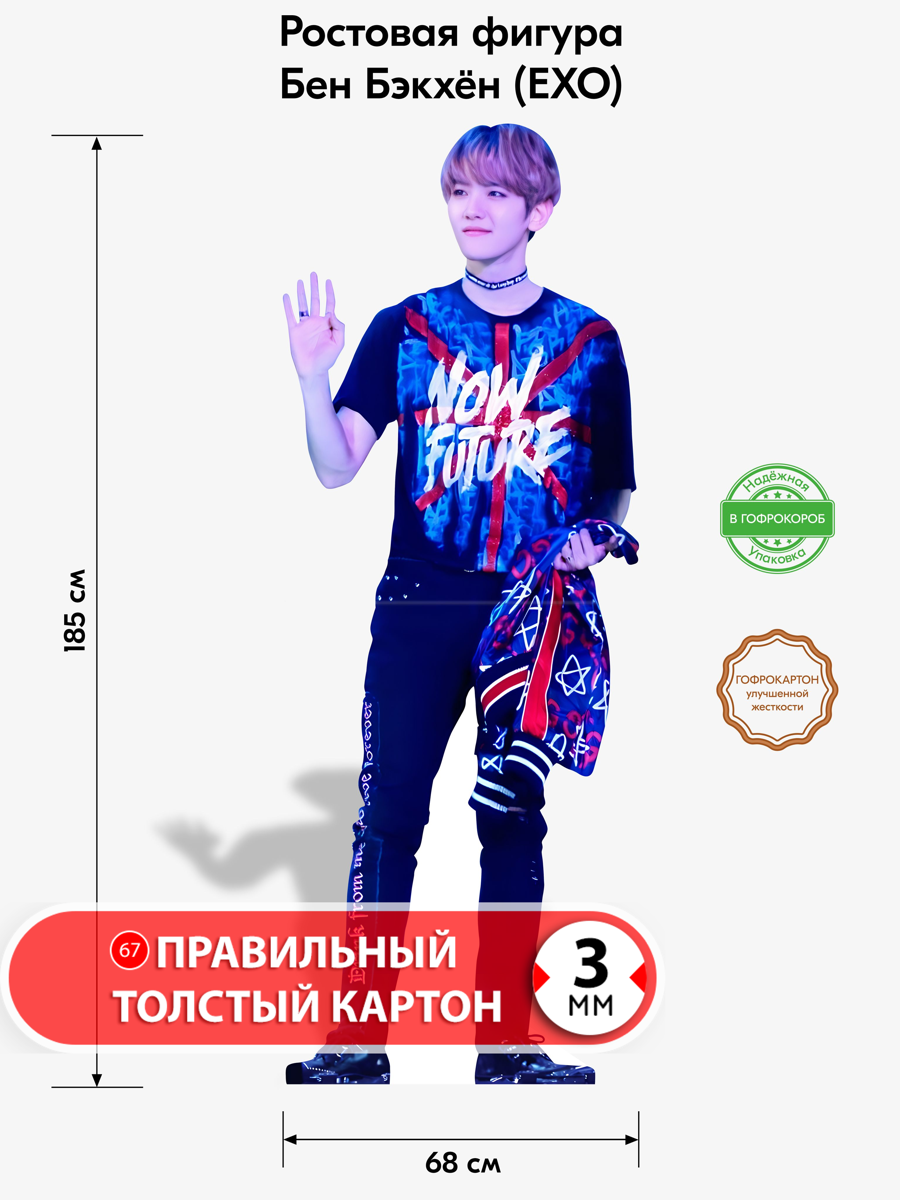 Аксессуар для фотосессий, самое это, Бен Бэкхён (EXO) 3 ростовая фигура