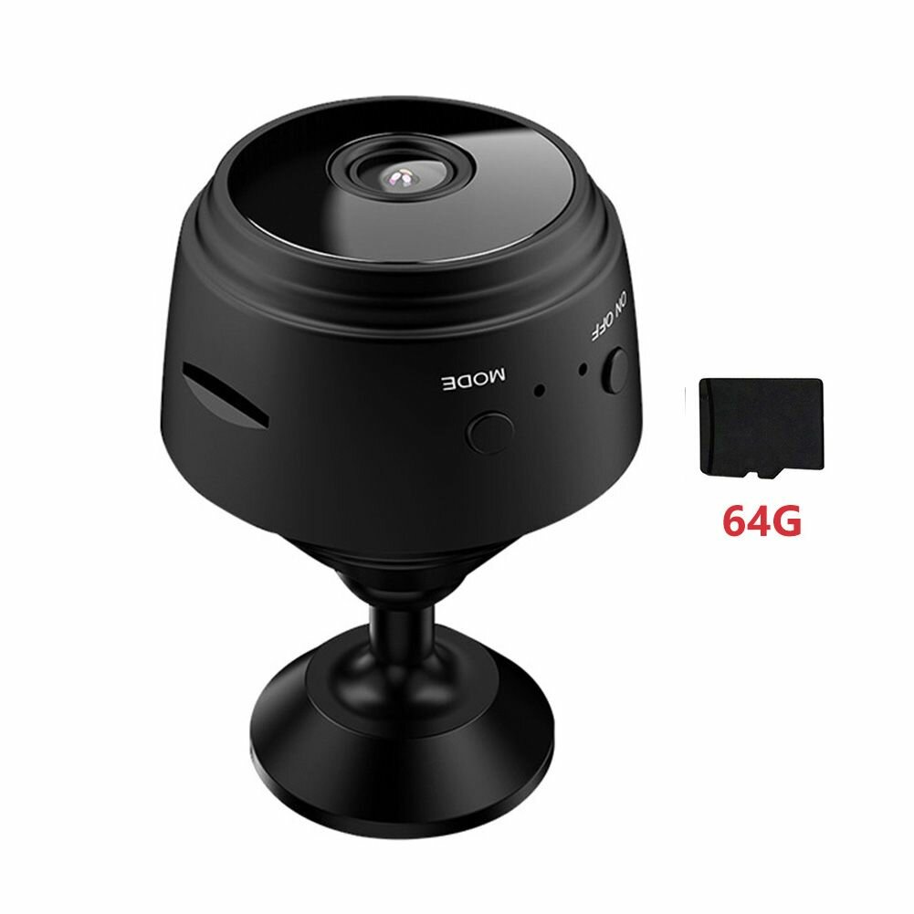 Мини-камера видеонаблюдения HD 1080P WiFi с ночным видением и детекцией движения
