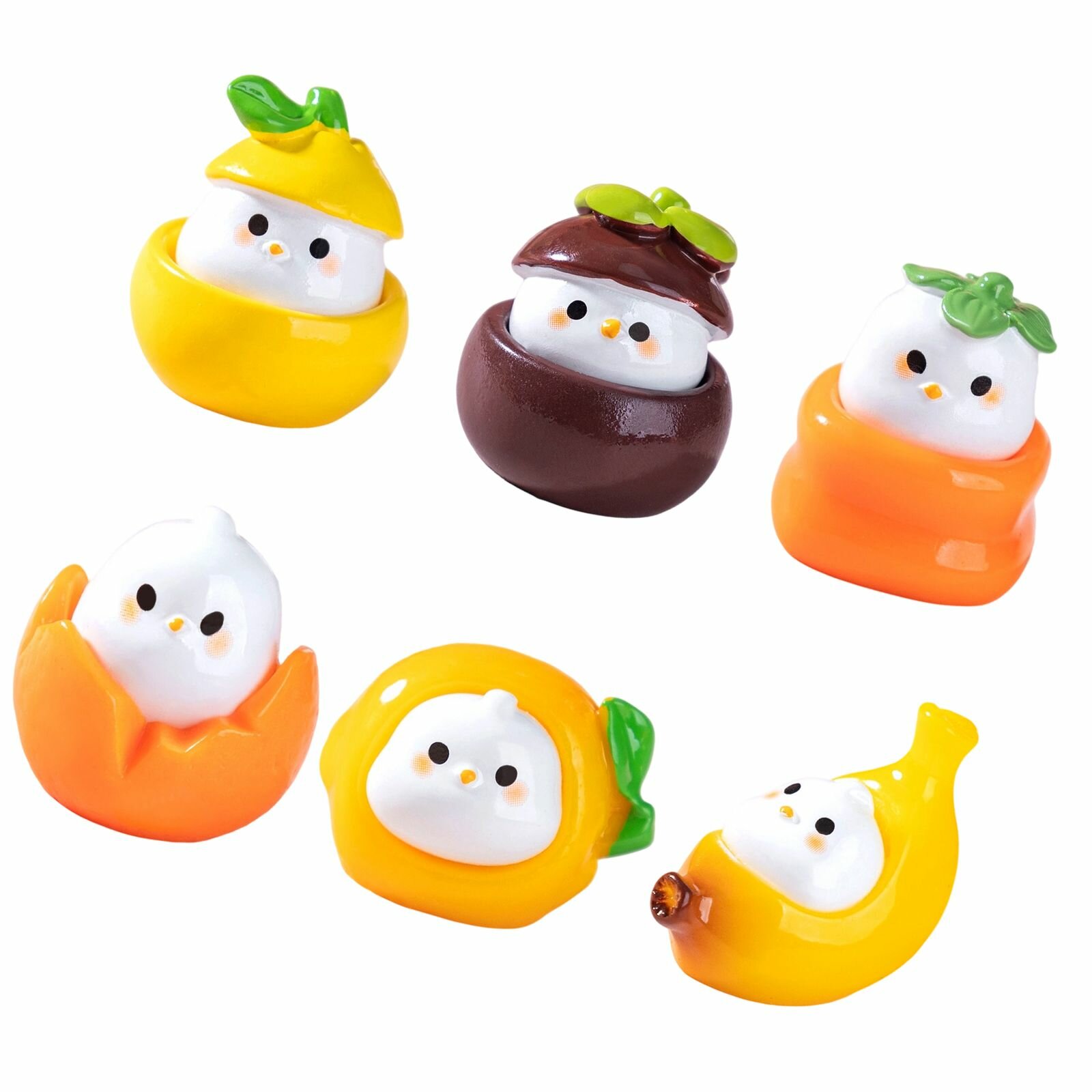 Миниатюрные куры из смолы Фигурки куриц Аксессуары для сада фей