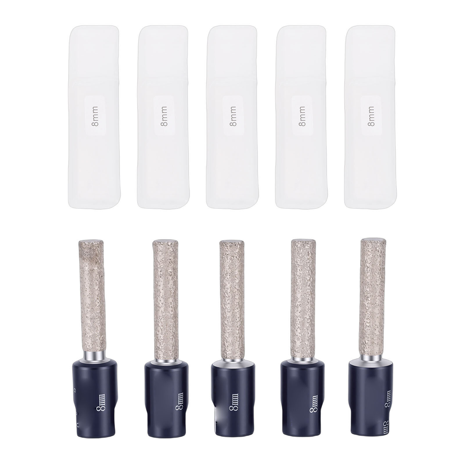 Шт. сухих алмазных сверл с резьбой M10 8 мм, вакуумно-паянные корончатые сверла для керамической плитки, гранита, мрамора и камня.