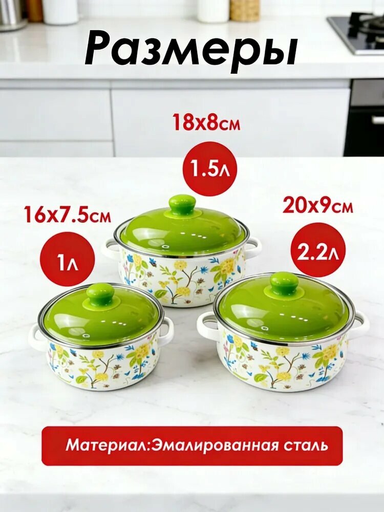 Уховарка, Эмаль, 1 л, 1,5 л, 2,2 л, 3 шт