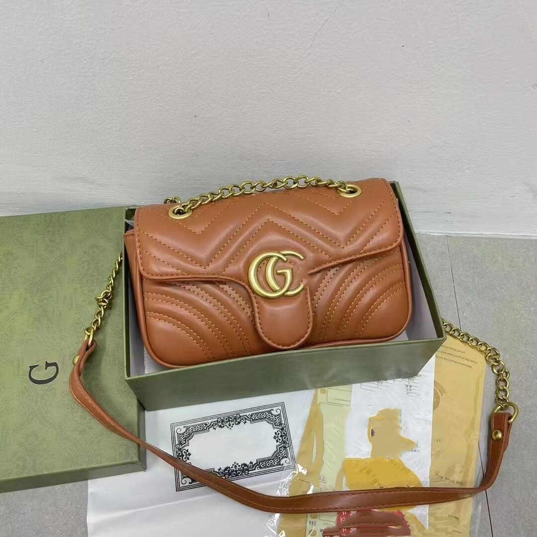 Женская сумка Double G, классическая стеганая сумка Gucci в стиле Chanel с цепочкой, модная сумка премиум-класса на плечо и через плечо.
