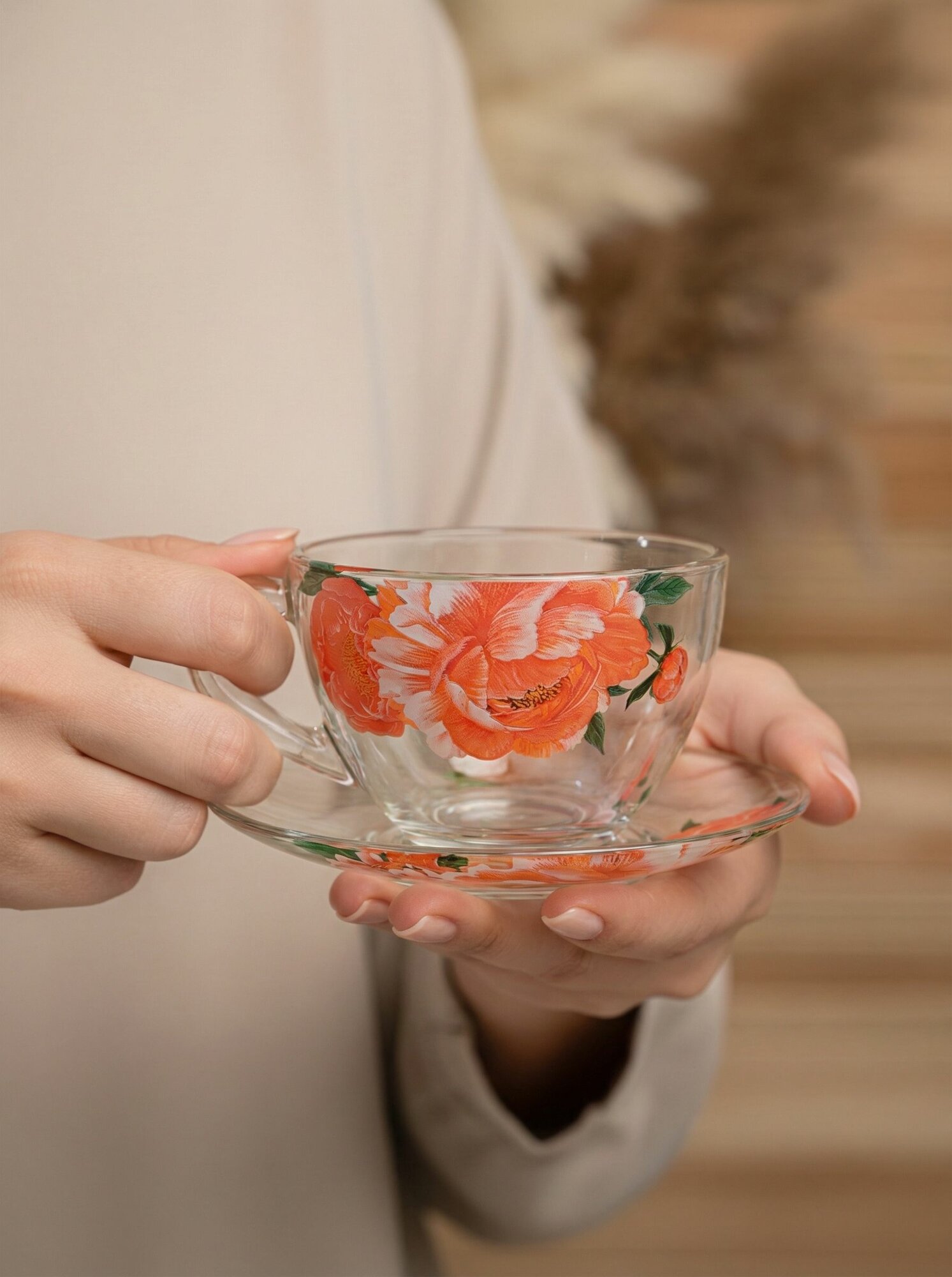 Чайная пара 200 мл Корнелия чашка с блюдцем в подарочной упаковке