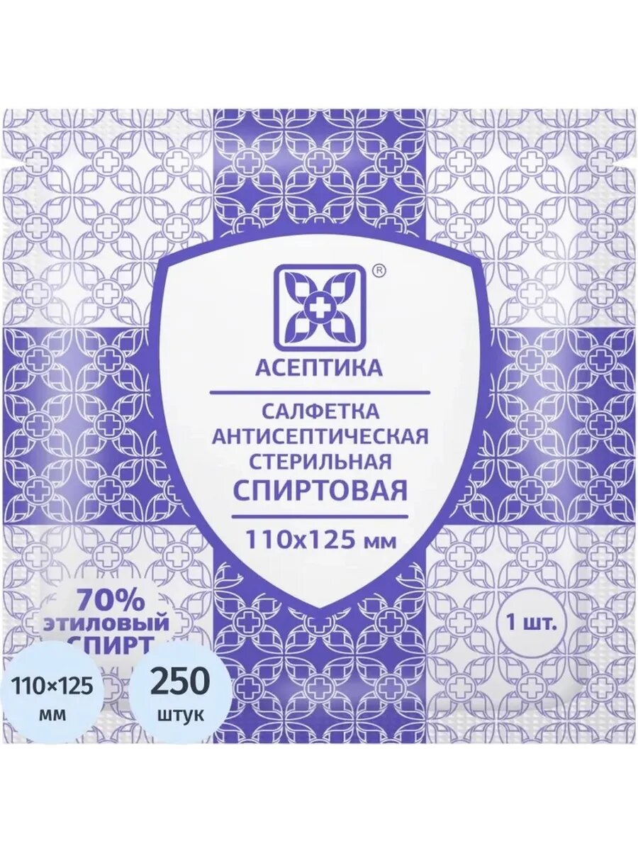 Антисептические спиртовые салфетки 250 шт