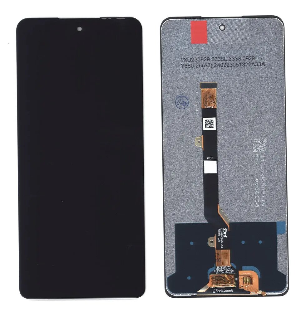 Дисплей для Tecno Spark 10 Pro (Kl7) в сборе с тачскрином черный, 1 шт.