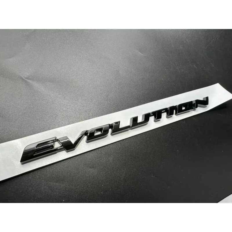 Эмблема "Evolution" черная хромированная, 19см