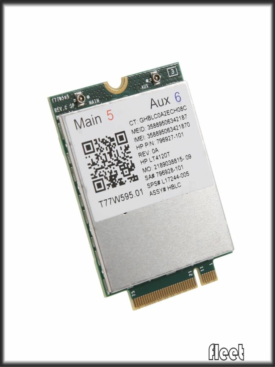 Lt4120 X5 LTE T77W595 796928-001 4G WWAN M.2 LTE-модем 150 Мбит / с совместим Elite X2 840850 G3 640650645 G2 зеленый