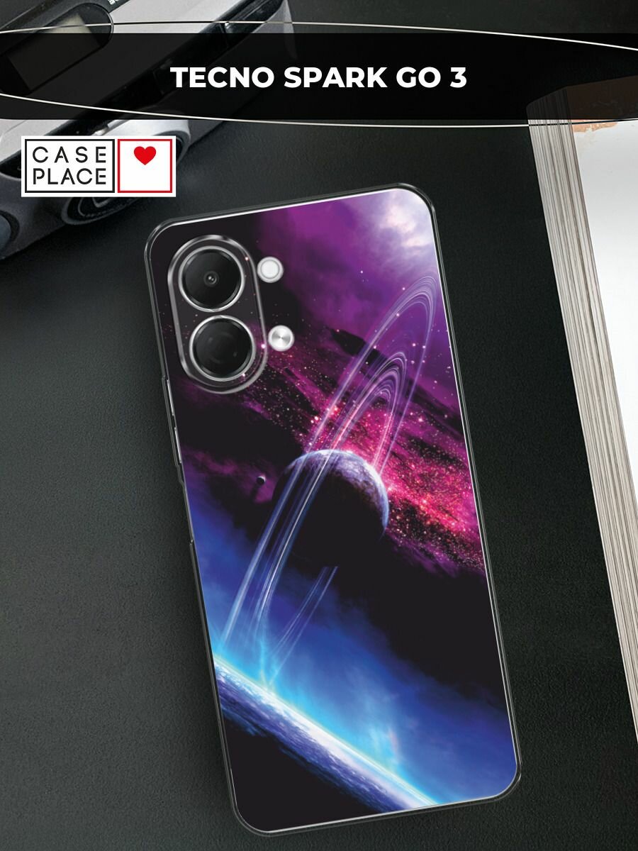 Чехол на Tecno Spark Go 3 / Текно Спарк Го 3 с принтом Космос 17