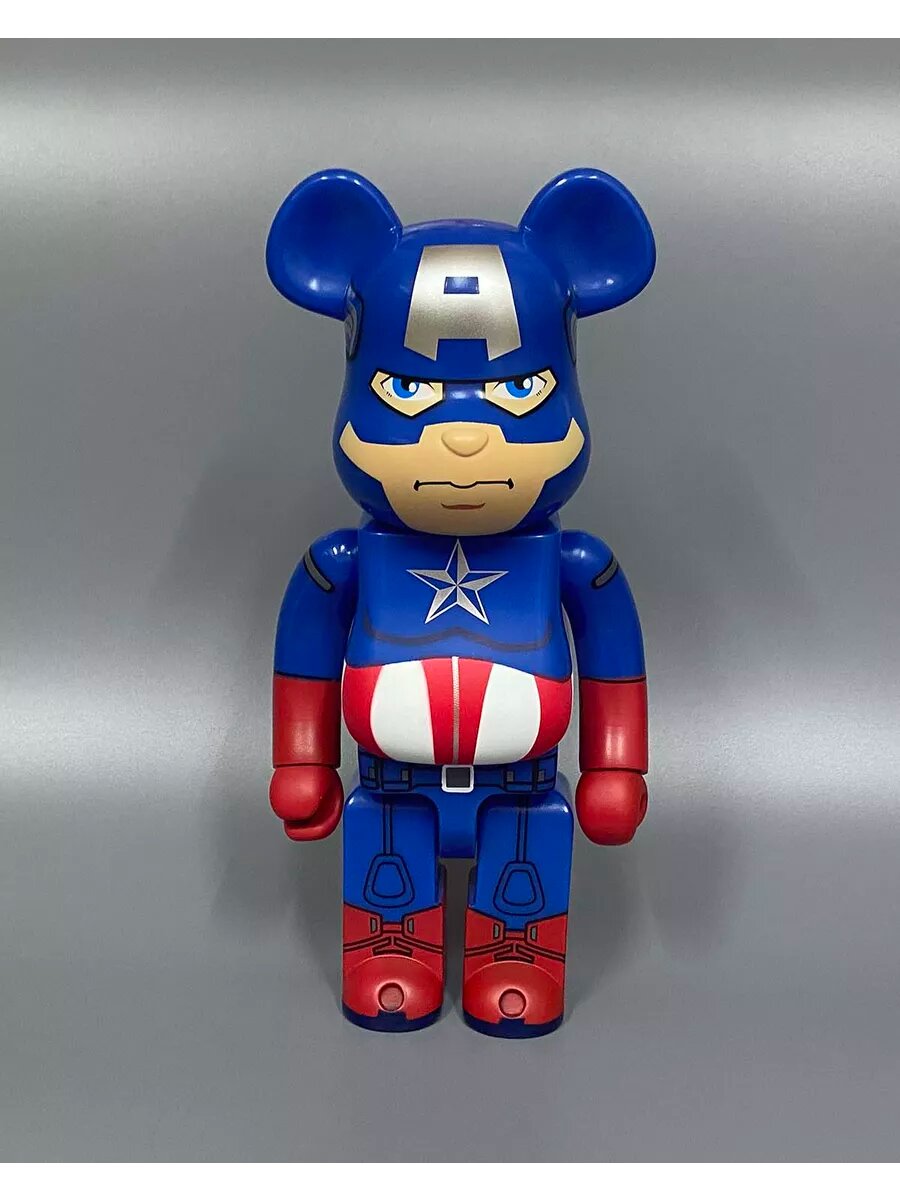 Bearbrick, статуэтка/фигурка, для интерьера, Капитан Америка, пластик, 28 см