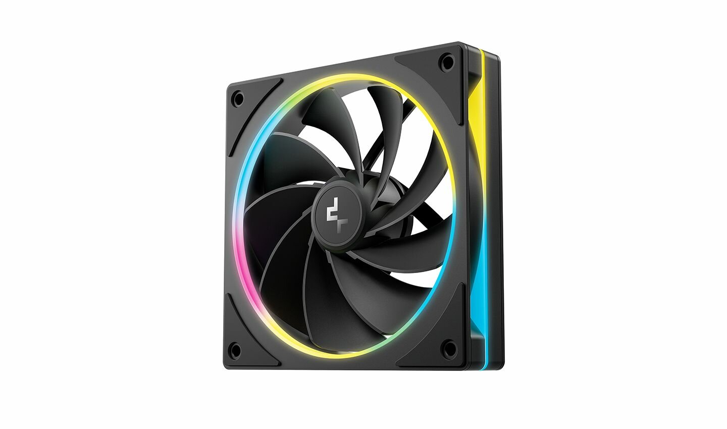 Вентилятор для корпуса DEEPCOOL FL12R SE 120мм REVERSE (на вдув) PWM, ARGB, черный, 400-1500об/мин