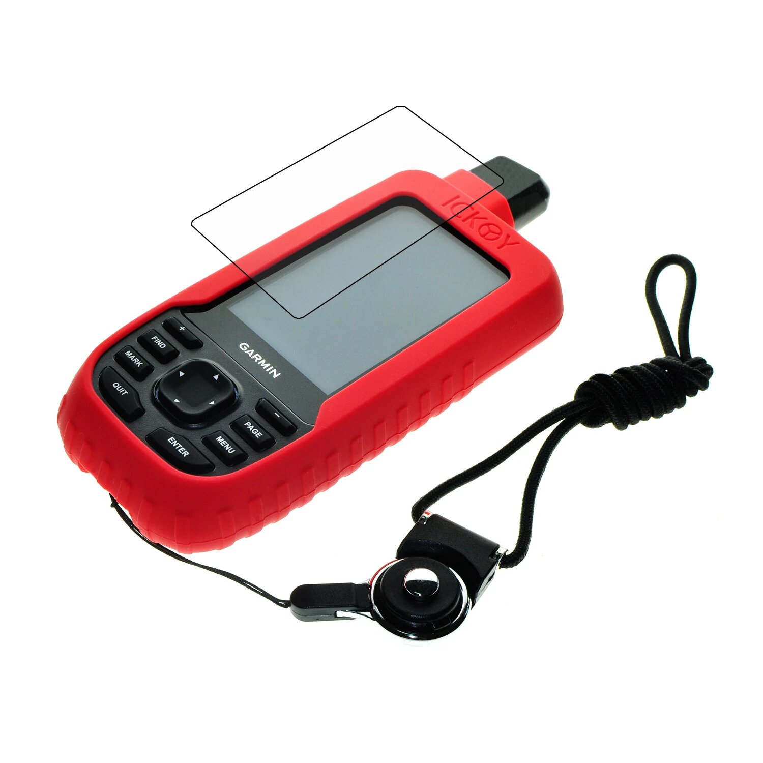 Красный чехол ickoy для Garmin GPSMap 66/66S/66ST/67 с ремешком