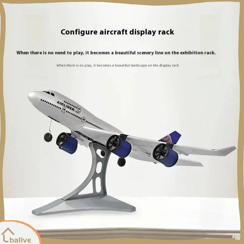 Радиоуправляемый самолет Boeing 747 и Airbus A380, бежевый, с подсветкой, для детей 14+ — фото 1