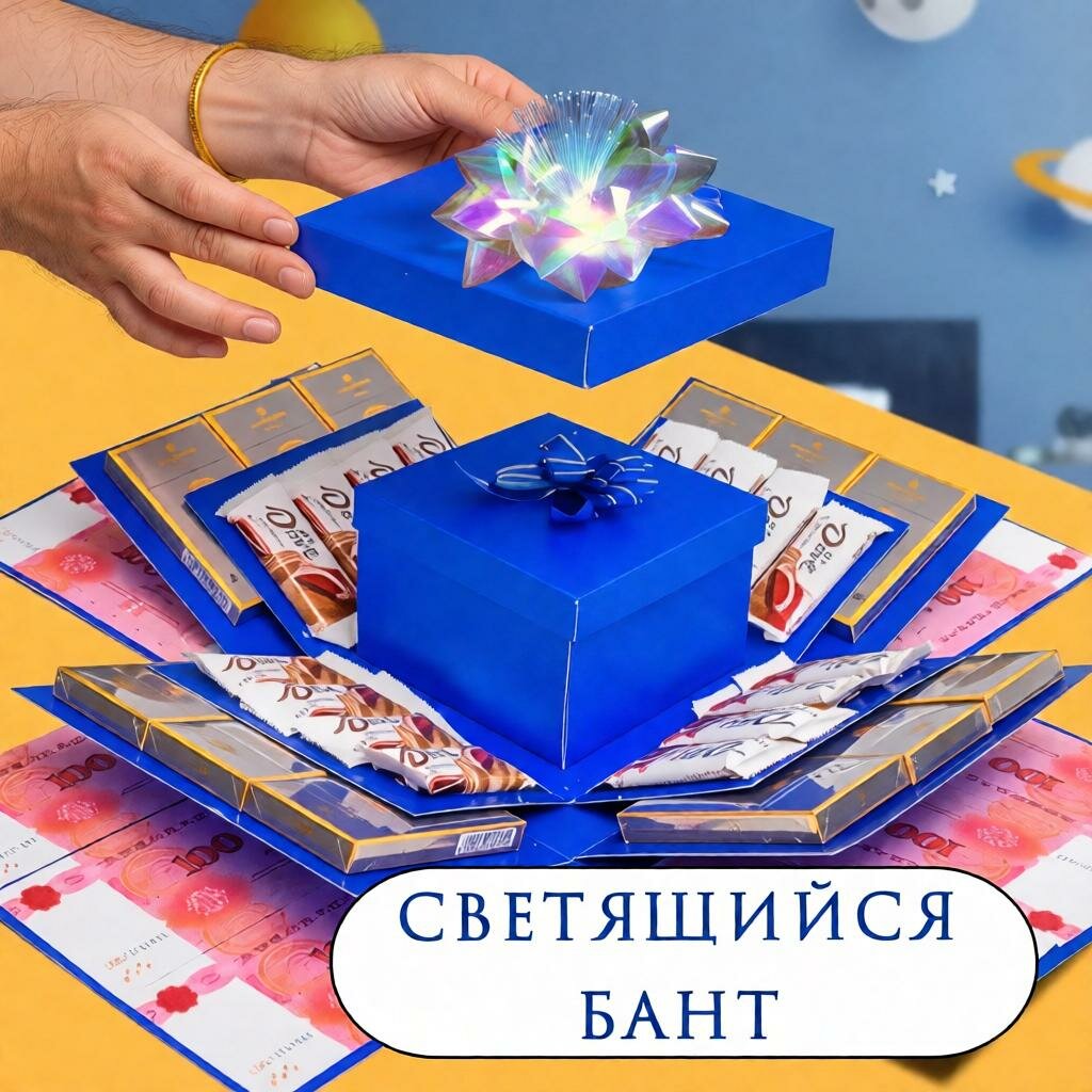 Коробка-сюрприз 5 шт, распадается на части