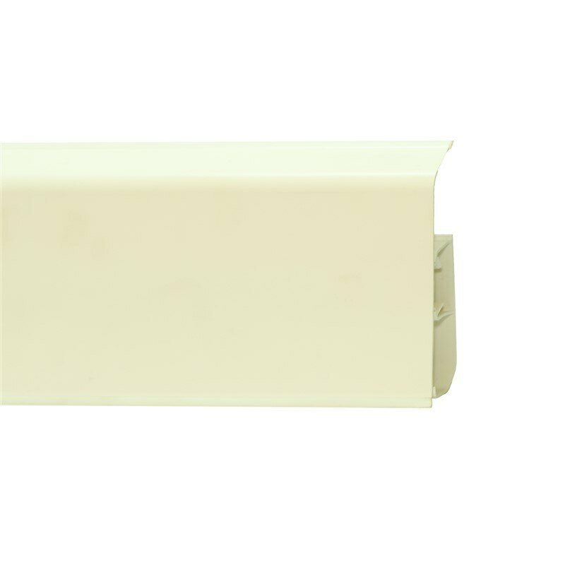 Плинтус пластиковый Winart Quadro 80 мм Ваниль 319, 1 шт.