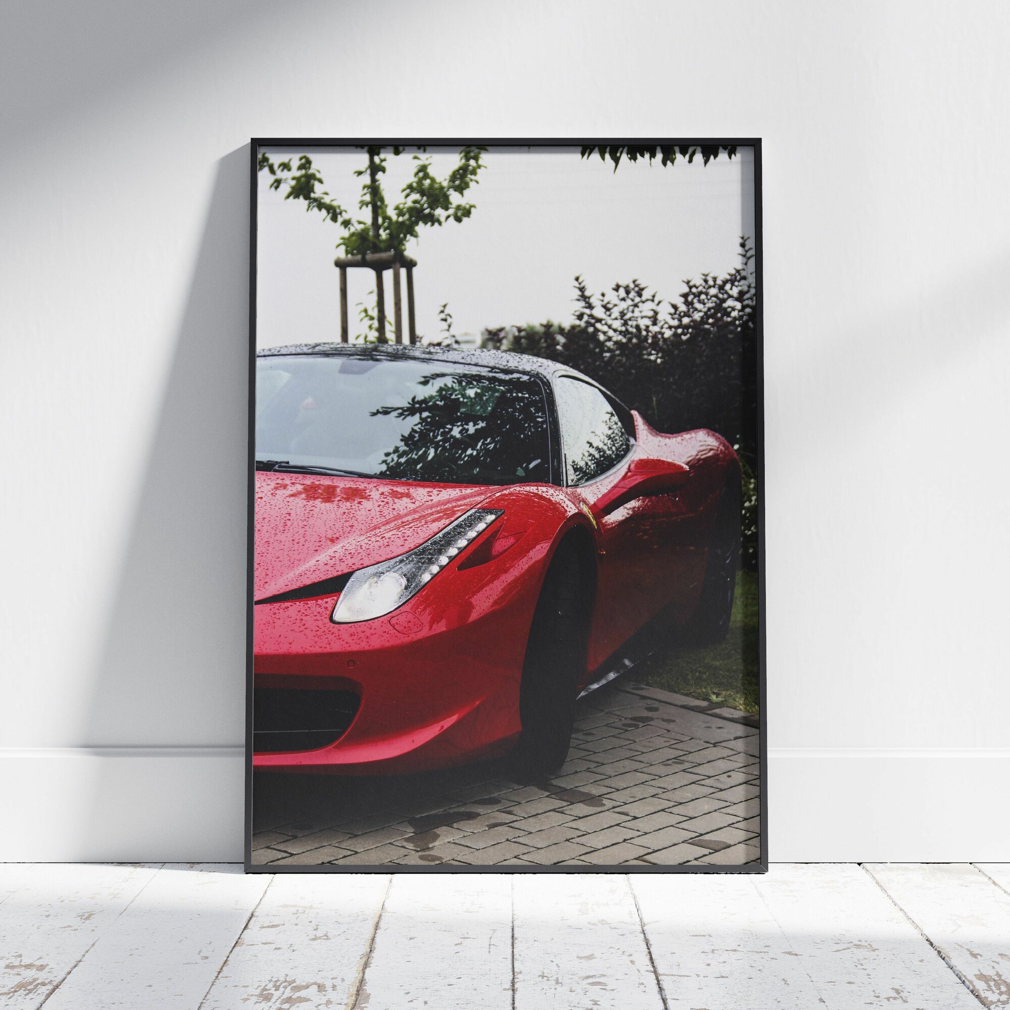 Плакат на стену для интерьера Спорткар (Ferrari Pininfarina Sergio 1) - Постер по спортивным гоночным машинам автомобилям формата А4 (21x30 см)