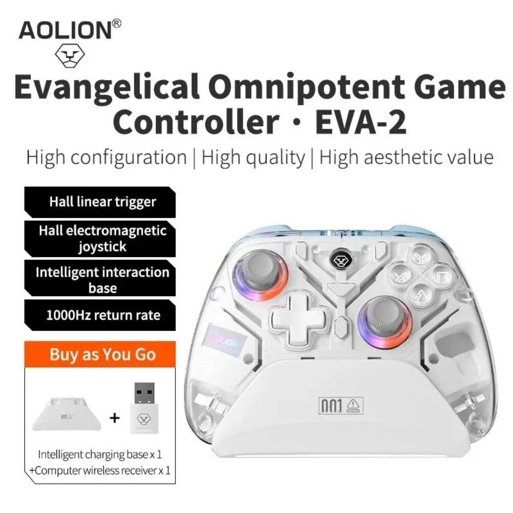 Aolion K10 Игровой Контроллер С Зарядной Док-станцией RGB Беспроводной Геймпад Эффект Холла Подходит Для Nintendo Switch ПК Mobile