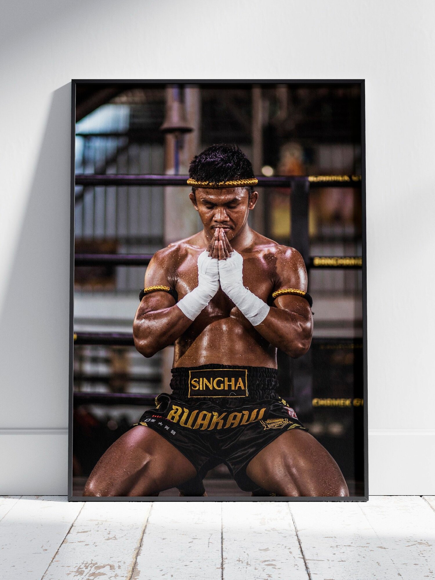 Плакат на стену для интерьера Тайский бокс Муай Тай - Muay Thai (Буакав Банчамек - Buakaw Banchamek 2) A4 (21x30 см)