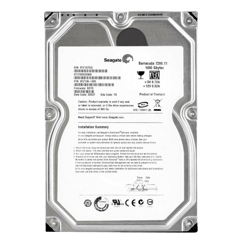 Жесткий диск Seagate 9FZ136 1Tb SATAII 3,5" HDD