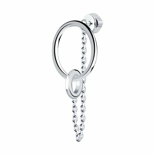Серьги пусеты, серебро, 925 проба, родирование