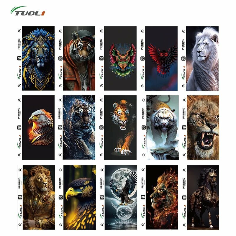 10шт TUOLI 3D пленка на экран, животные, mix model animal