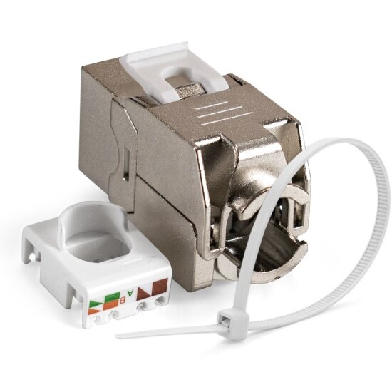 Модуль-вставка Keystone Jack RJ-45 Exegate KJ-8P8C-SH-C6A-180-TL (Кат.6A, экранированная, 180 градусов, IDC Toolless (без инструмента))