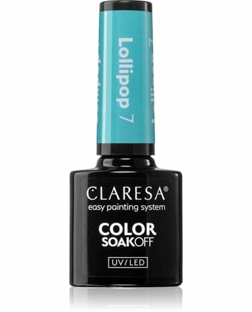 Лак для ногтей Claresa SoakOff UV/LED Color Lollipop, оттенок №6, 5 г