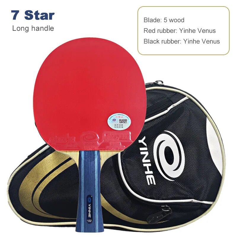 Ракетка для настольного тенниса YINHE 7 Star Long Handle, красная