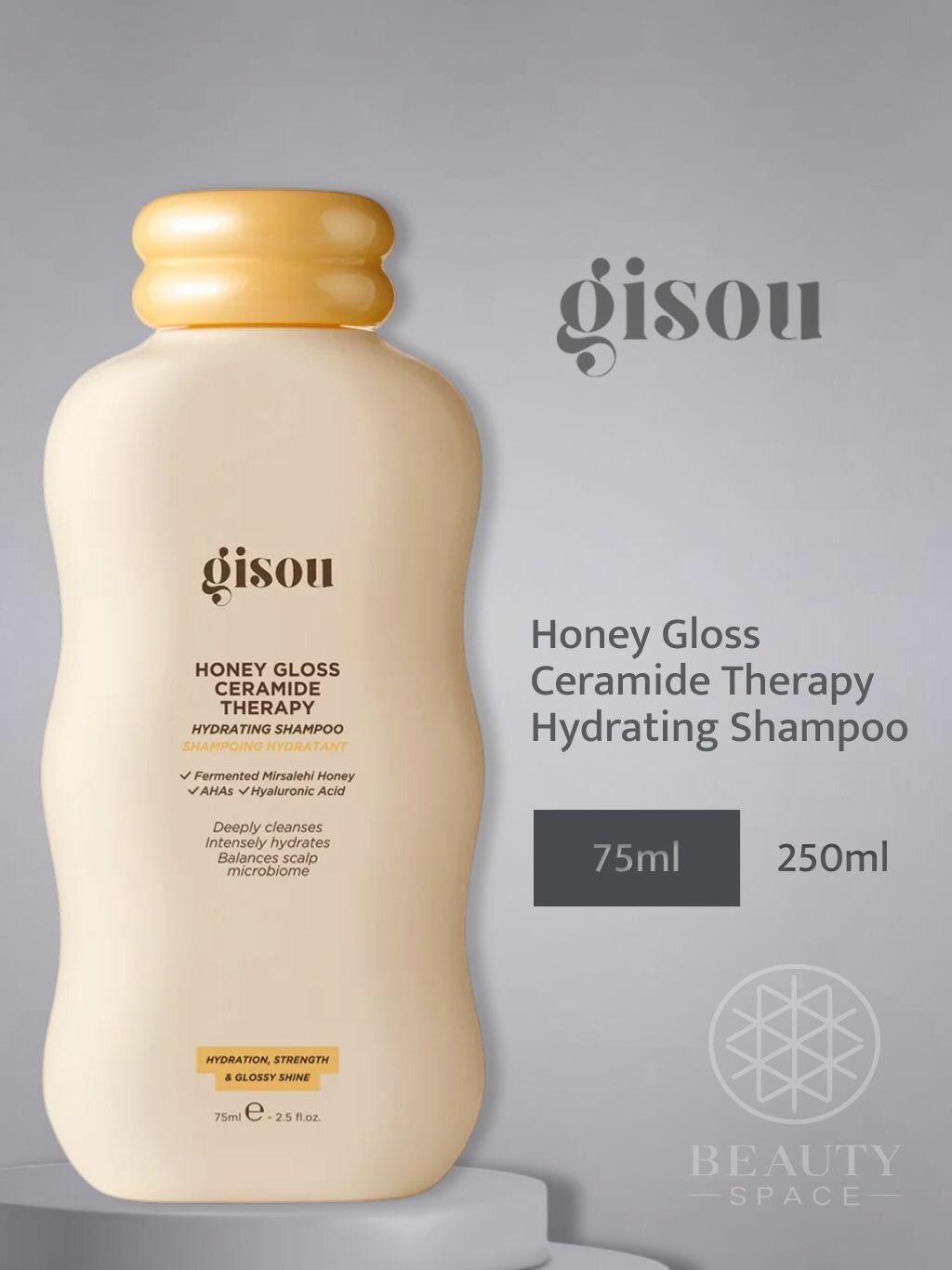 Gisou Шампунь для волос Honey Gloss Ceramide Therapy Hydrating Shampoo (тревел), 75ml