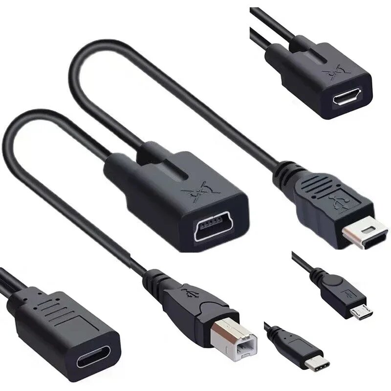 Разветвитель Micro USB Type-C черный U2-110B — фото 1