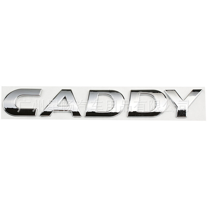 Подходит для логотипа автомобиля Volkswagen Caddy CADDY, английской автомобильной наклейки, заднего эмблемы, модифицированного буквенного эмблемы на багажнике.