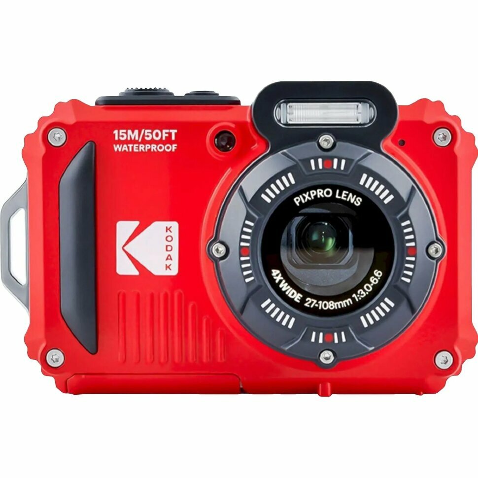 Фотоаппарат Kodak WPZ2 Red, 4-х кратный опт зум, 16Мп, противоуд / водонепр, 1942734
