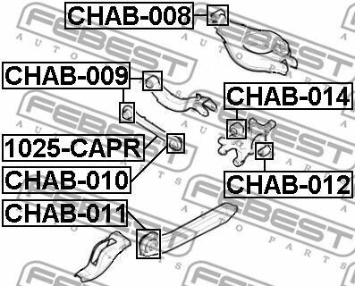 Тяга задняя поперечная CHEVROLET Captiva C100 07- FEBEST 1025-CAPR