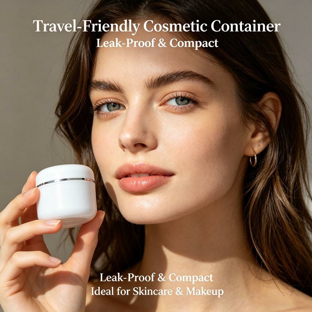 Банка косметическая пластиковая, белая, 50 г, 10 шт