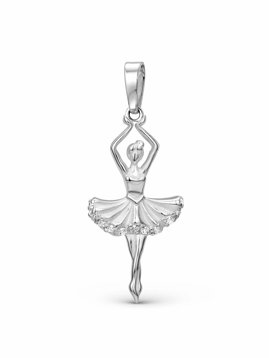 Подвеска MSJewellery, серебро, 925 проба, родирование, фианит, серебристый — фото 1