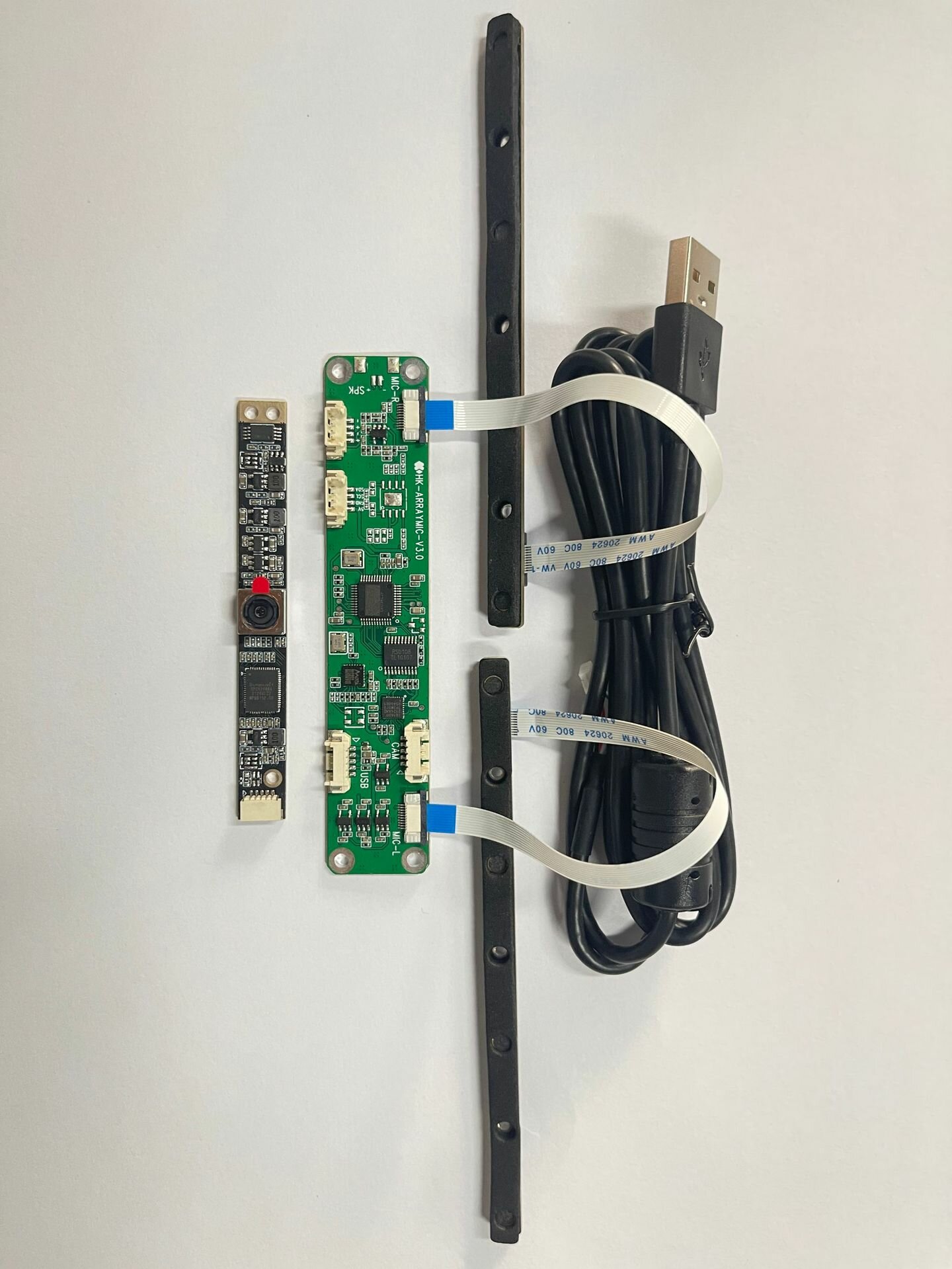 HAOKAI HK-ARRAYMIC-V3.2 8-массивный всенаправленный микрофон с камерой 1200 В и подавлением эха для банка, больницы,