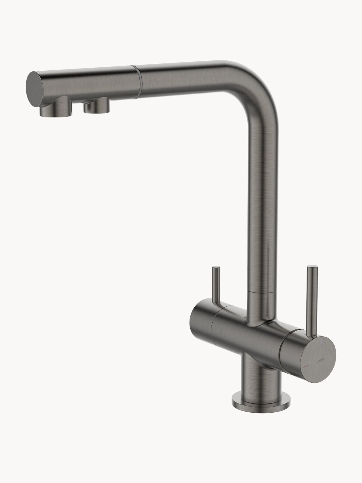 Смеситель для кухни с каналом для фильтра IDDIS Umbra UMBGMPFi05 с выдвижным изливом графит