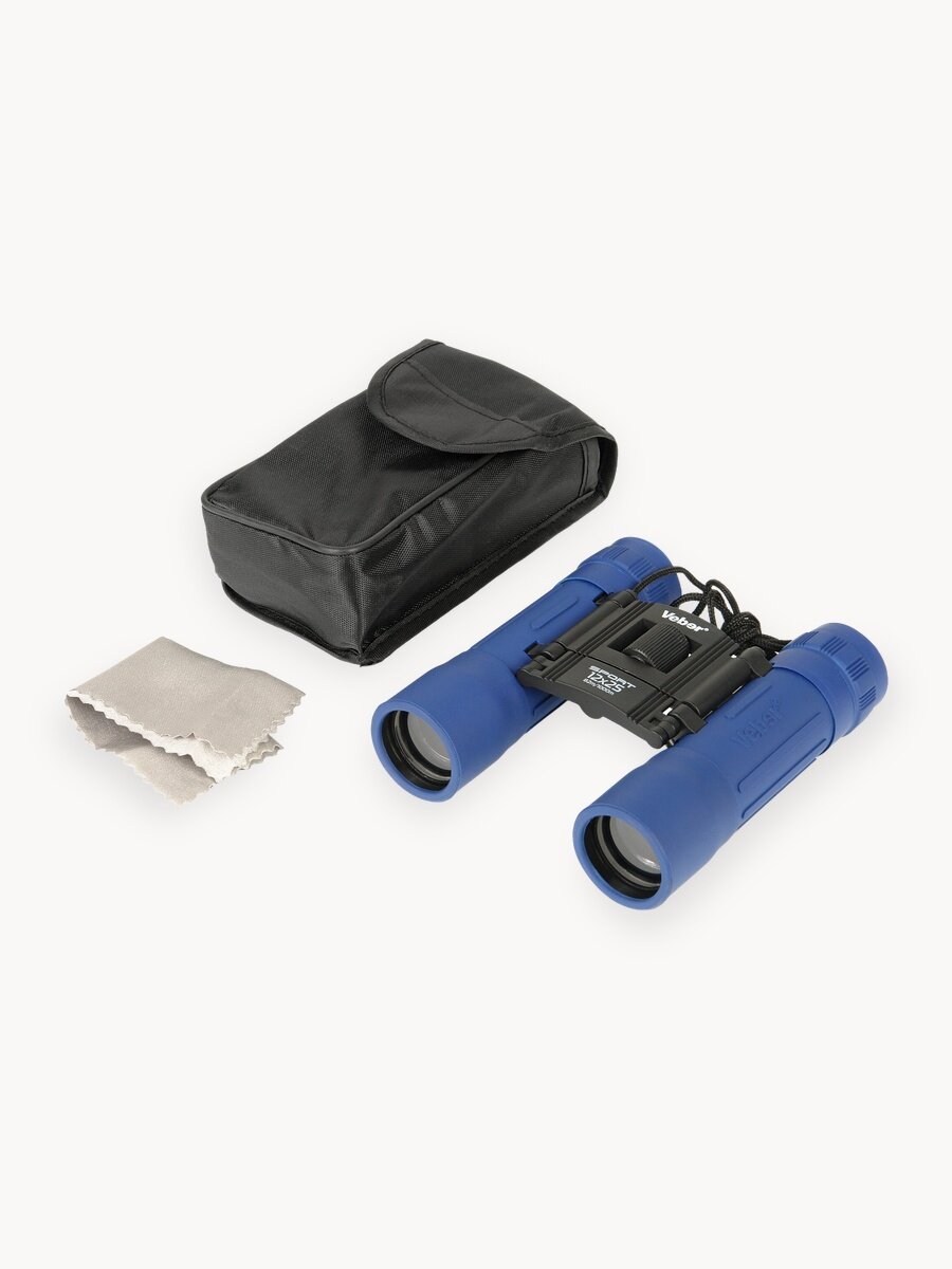 Бинокль Veber Sport БН 12х25 синий, влагозащищенный, металлический обрезиненный корпус