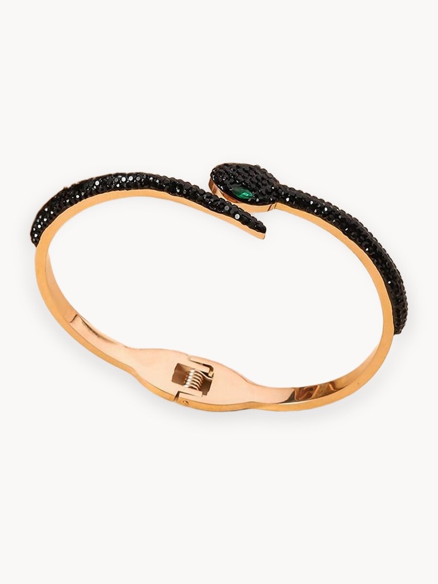 Жесткий браслет, кристалл, стразы