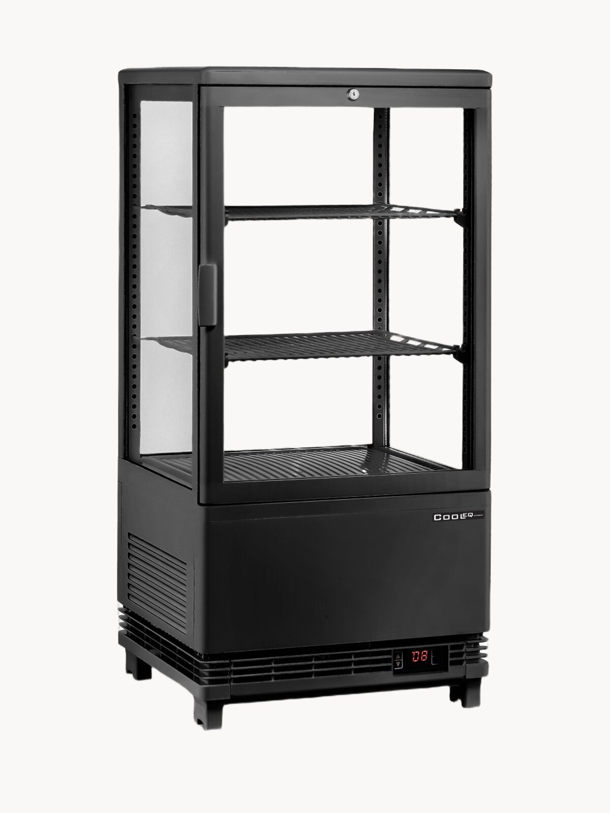 Витрина холодильная COOLEQ CW-58 BLACK, 58 л, 428x386x810 мм