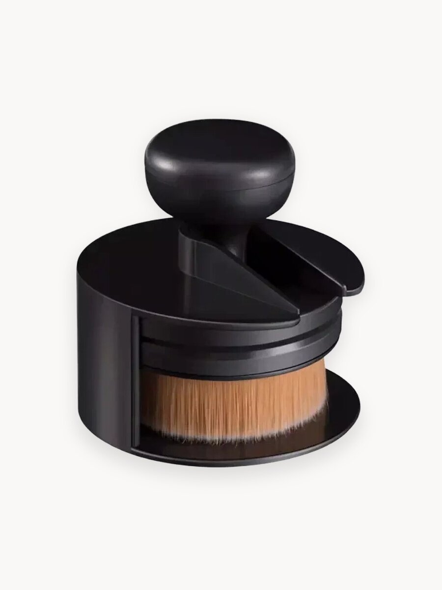 Антистатическая щетка для виниловых пластинок (Круглая, коричневый ворс)