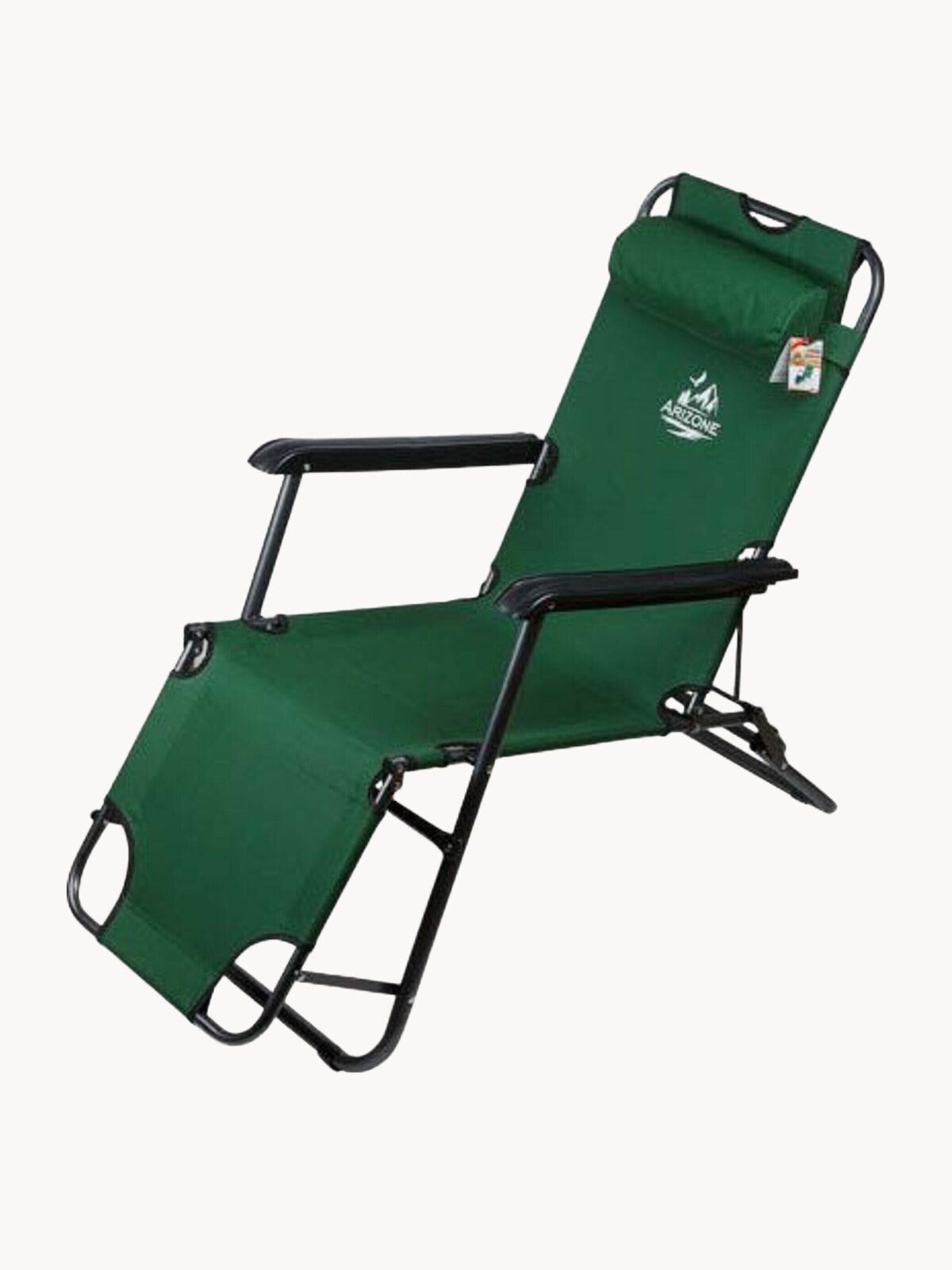 Кресло-шезлонг Arizone AR-1-GN, складное, металл/текстиль, цвет зелёный