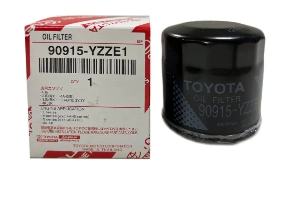 Фильтр масляный TOYOTA 90915-YZZE1 CAMRY / AURIS / AVENSIS / COROLLA /Тойота Королла 110, 120, 150 c110, 90915-10003 / 90915-yzzj1, 90915-yzze1, Авенсис Рав 4, Витц Лифан х60 х50 Солано 620
