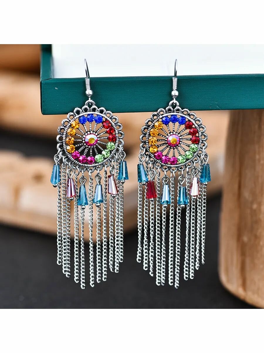 Серьги, искусственный камень