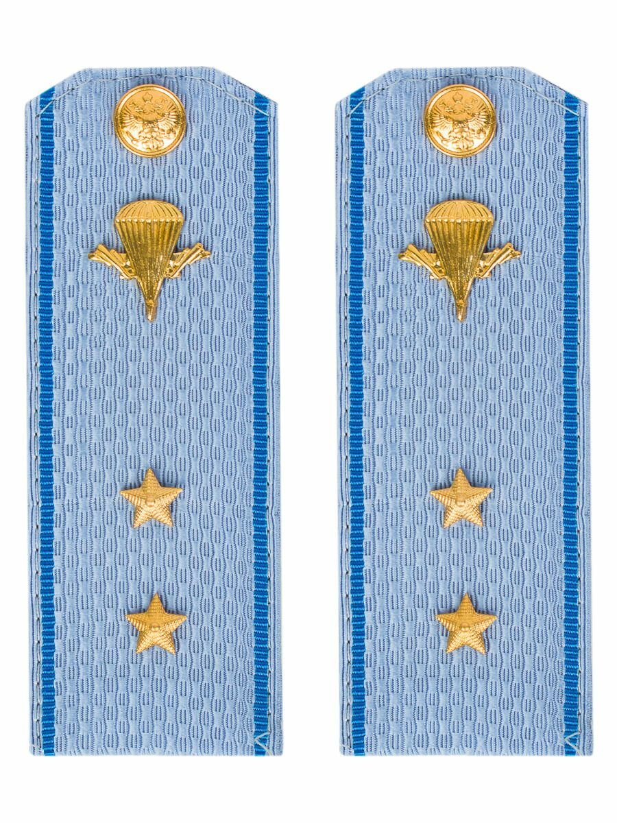 Погоны МО ВДВ голубые на рубашку Прапорщик